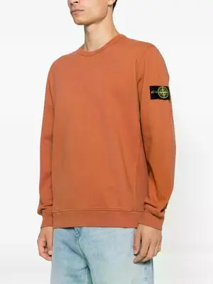 Stone Island Compass Patch Crew-neck Sweater - Orange