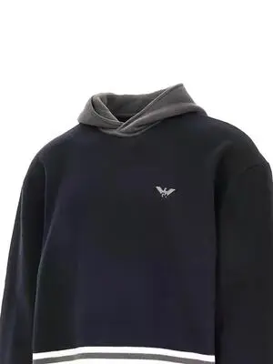 Emporio Armani Striped Hoodie - Blue