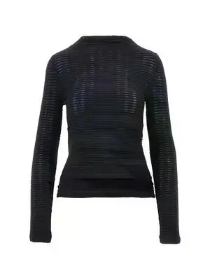 Emporio Armani Horizontal-stripe Sweater - Black