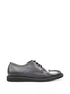Undercover Graphic Print Leather Derby Shoes - Black