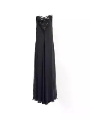 IRINA SCHROTTER Seraphine Ruffled Sequin-embellished Maxi Dress - Black