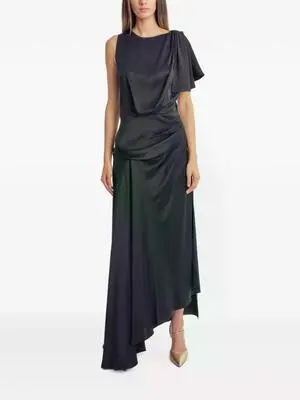 IRINA SCHROTTER Bridget Draped Asymmetric Maxi Dress