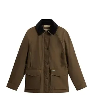 Woolrich Velvet-collared Flap-pockets Jacket - Green