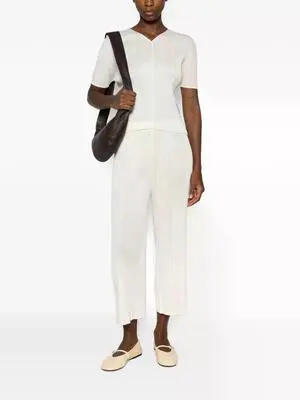Issey Miyake Pleated Cropped Trousers