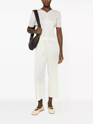 Issey Miyake Cropped Pleated Trousers