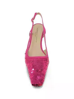MADISON MAISON Sequin-embellished Slingback Pumps