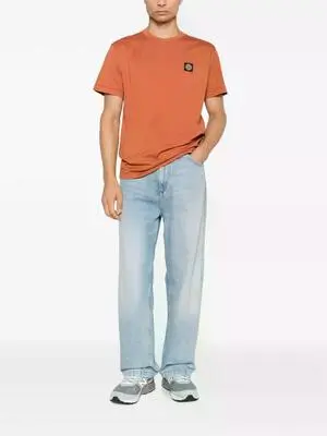 Stone Island Logo-patch T-shirt - Orange