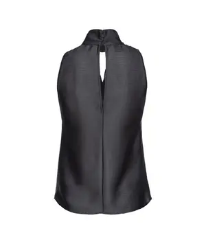 Pinko Crinkle Draped Satin Top