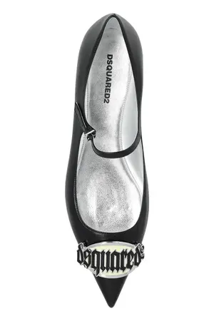 Dsquared2 Gothic Pointed-toe Ballet Flats
