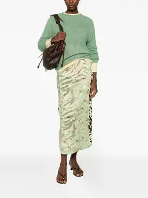 IVORY PARIS Cala Crew-neck Knitted Sweater - Green