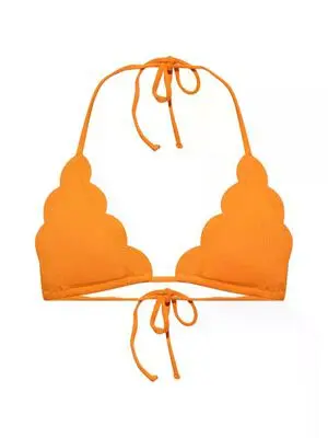 Marysia Broadway Scalloped-edge Bikini Top