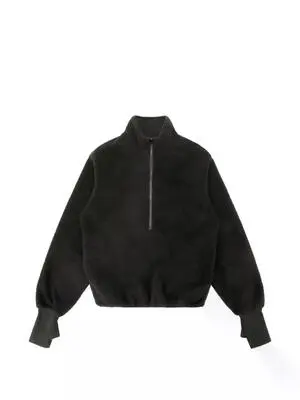 ENTIRE STUDIOS Half-zip Fleece Sweater - Black