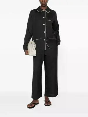 TOTEME Piped-trim Pajama Shirt