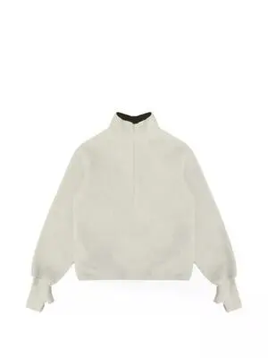 ENTIRE STUDIOS Quarter-zip Fleece Sweater - Neutrals