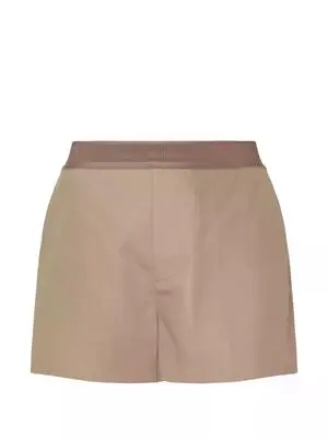 Alexander Wang Tailored Logo Waistband Shorts - Neutrals