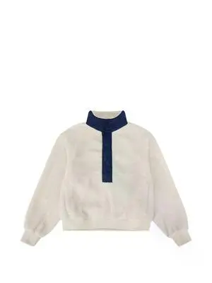 ENTIRE STUDIOS Fleece-texture Quarter-zip Sweater - Neutrals