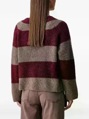 MOS MOSH V-neck Striped Sweater