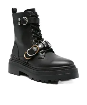 Pinko Round-toe Lace-up Boots