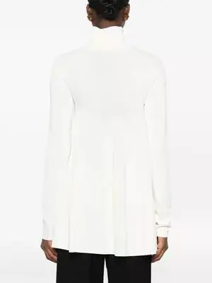 TOTEME Crepe Turtleneck Sweater - Neutrals