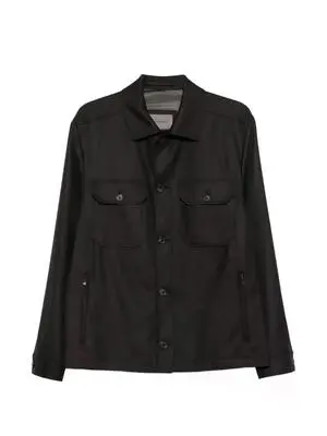 Corneliani Button-up Chest-pocket Jacket - Brown
