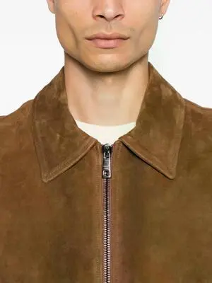 GIORGIO BRATO Suede-finish Zip-up Jacket