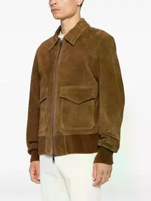 GIORGIO BRATO Suede Zip-up Jacket