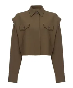 Pinko Collared Long-sleeved Shirt - Green
