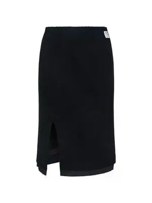 RE CODE Logo-patch Raw-edge Skirt