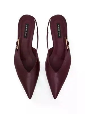 ANINE BING Nelly Slingbacks Buckle Fig