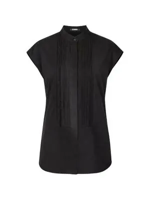 CLUB21 COLLECTION Edith Pintuck Detail Shirt - Black