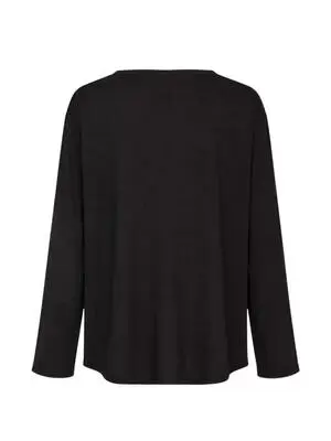 CLUB21 COLLECTION Cowl-neck Long-sleeve Blouse - Black