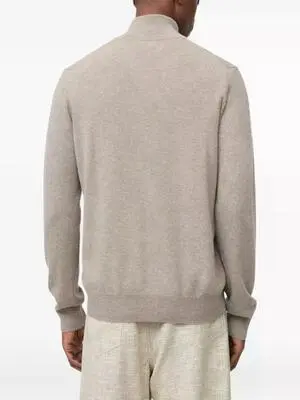 Soft Goat Zip-up Cashmere Sweater