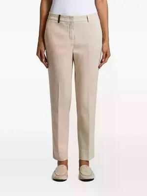 Peserico Beaded Tab Tailored Trousers - Neutrals