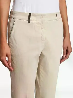 Peserico Beaded Tab Tailored Trousers - Neutrals