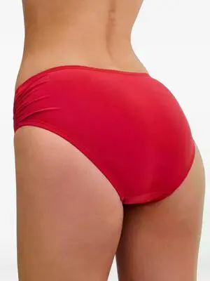 Michael Kors Ruched Bikini Bottoms - Red