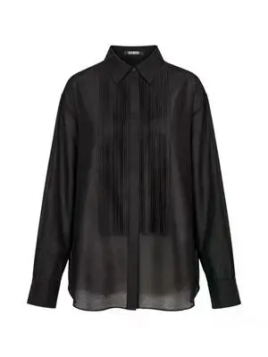 CLUB21 COLLECTION Soline Pintuck-pleat Shirt - Black