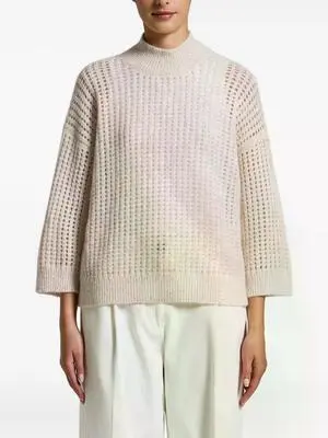 Peserico Sequin-embellished Open-knit Sweater