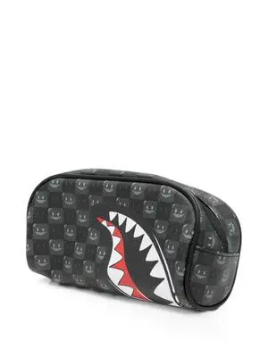SPRAYGROUND Shark Mouth Check-print Pouch - Black