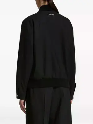 Peserico Ribbed-trim Zip-up Bomber Jacket