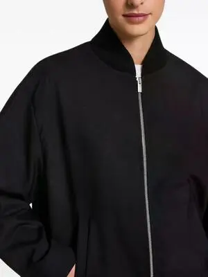 Peserico Ribbed-trim Zip-up Bomber Jacket