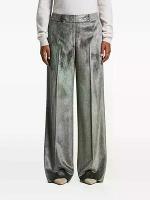 Peserico Ribbed Velvet-effect Palazzo Pants