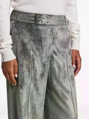 Peserico Ribbed Velvet-effect Palazzo Pants