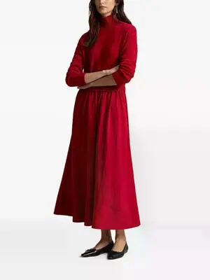 Polo Ralph Lauren Button-back Ribbed Midi Dress
