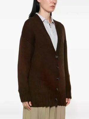 EMERSON RENALDI Ribbed-knit V-neck Cardigan