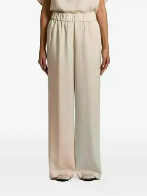 Peserico Elasticated Waistband Wide-leg Trousers