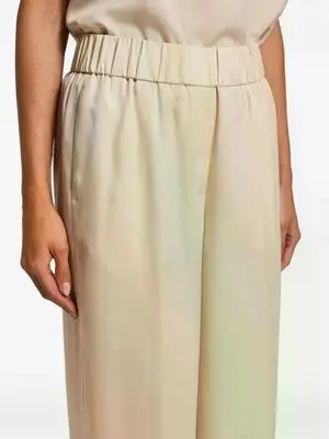 Peserico Elasticated Waistband Wide-leg Trousers