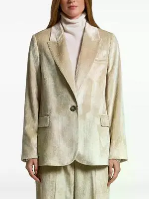 Peserico Corduroy Effect Single-breasted Blazer
