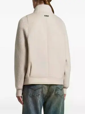 Peserico Ribbed-knit Panelled Jacket