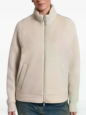 Peserico Ribbed-knit Panelled Jacket