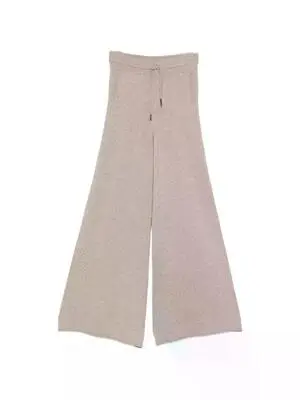 PANICALE Drawstring Palazzo Pants - Neutrals